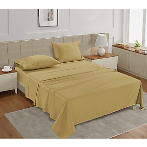 LANE LINEN Queen Sheet Set Deep Pocket – 450 Thread Count 100% Cotton Sheet Sets, Soft & Cooling Sateen Weave, Deep Pocket Fits 15” Mattress, Luxury Queen Size Sheets for Home & Hotel, Cocoon