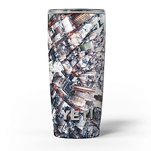 Design Skinz Vintage Aerial Cityscape - Skin Decal Vinyl Wrap Kit Compatible with The Yeti Rambler Cooler Tumbler Cups