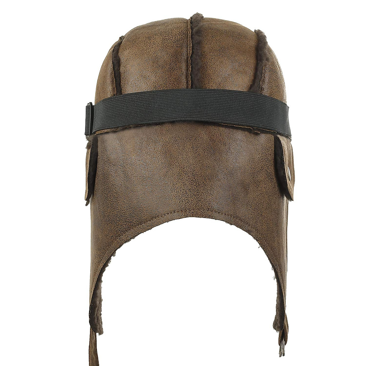 ililily Aviator Hat Winter Snowboard Fur Ear Flaps Trooper Trapper Pilot Goggles Light Brown