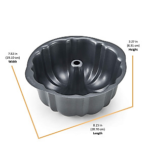 Instant Pot Official Fluted Cake Pan, 7-Inch, Gray