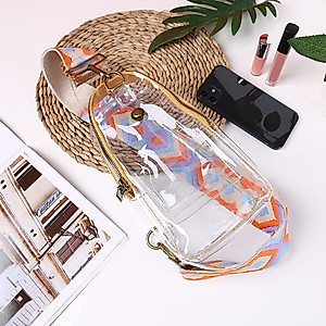 Clear Sling Bag Stadium Approved Crossbody Chest Bags for Women Fanny Pack Small Clear Daypack Shoulder Backpacks