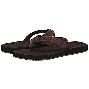 Quiksilver Men's Left COASTA Sandal, Brown/Brown/Brown, 6