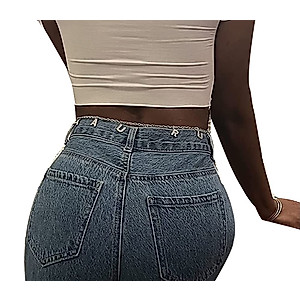 Women Sexy Rhinestone Taurus Constellation Waist Body Chain Crytal 12 Letter Pendant Belly Waist Chain T-string Thong Body Jewelry