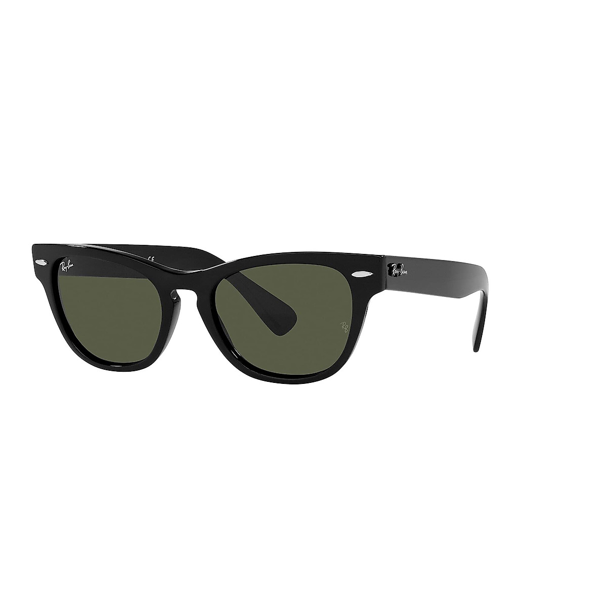 Ray-Ban RB2201 Laramie Square Sunglasses, Black/Green, 54 mm