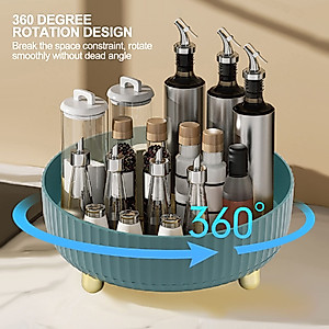 Asixxsix Lazy Susan Organizer, Round Turntable Cabinet Organizer 360 Degree Rotating Spice Rack Organizer, Cosmetic Makeup Organizers, Turntable Storage Rack for Kitchen Cabinet Pantry