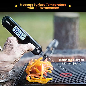 SMARTRO ST49 IR 2-in-1 Instant Meat Thermometer Infrared Thermometer for Cooking Food Grilling BBQ Kitchen Candy