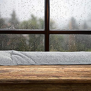 PIG Home Solutions Dryer-Safe Reusable Water Absorbent Sock - 4 Pack - 3" x 38" - Absorbs Up to 34 oz per Sock - Gray - PM50673