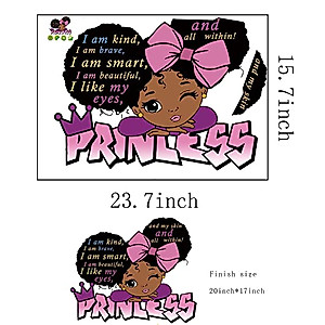 Wall Decals for Girls Bedroom, Black Girl Magic Inspirational Quote Wall Decal, Pink Room Decor African American Wall Sticker for Nursery Playroom Bedroom Living Room Wall Decor