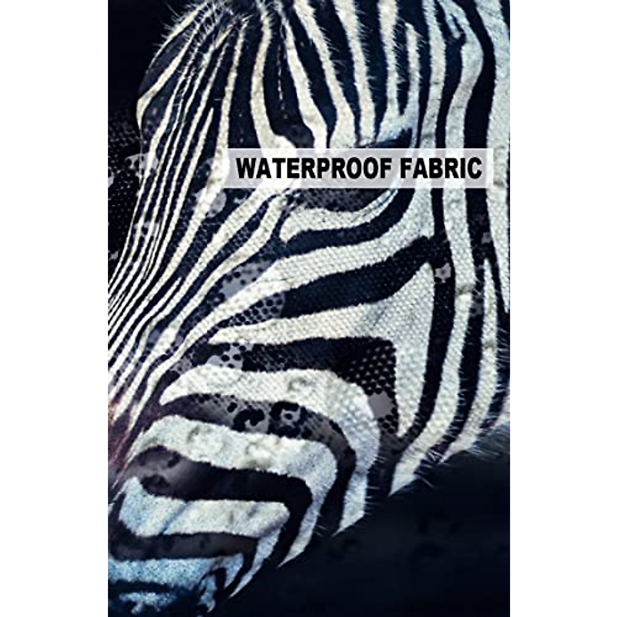 Outdoor Waterproof Pillow Covers for Patio Furniture Zebra Black Background Decorative Throw Pillow Cover Wild Animal Wildlife Pillowcases Set of 2 Cushion Case for Sofa Couch Chair 26 x 26 in