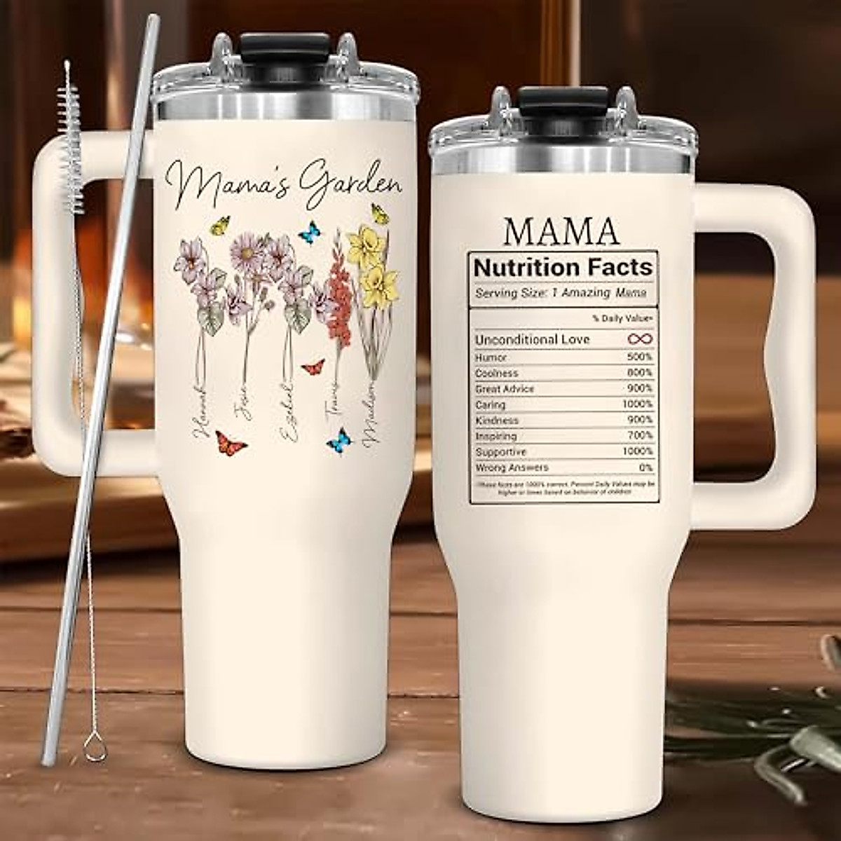 Personalized Custom Mama Tumbler, Mothers Day Tumbler Gifts, Mama Tumblers With Handle and Straw, Mommy Cups, New Moms Gifts, Birthday, Christmas