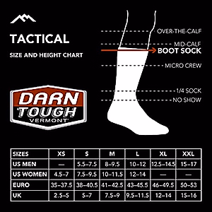 Darn Tough Tactical Boot Extra Cushion Socks (T4033) Unisex – (Coyote Brown, Large)
