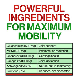 green paws Joint Health Supplement for Dogs - with Glucosamine, Chondroitin, MSM, and Omega-3's, Infused with Turmeric 120 Soft Chews- Advanced Mobility Chews - Joint Pain Relief - Hip & Joint Care