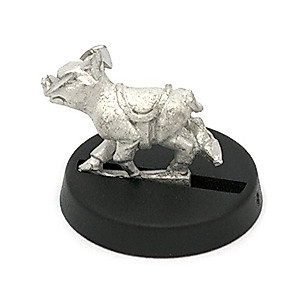 Stonehaven Miniatures Tiny Pig with Saddle Figure (for 28mm Scale Table Top War Games) - Made in USA