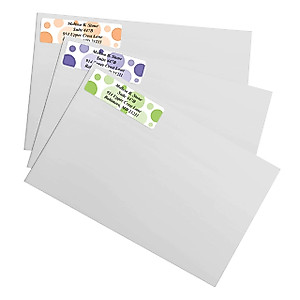 Dots of Color Designer Rolled Personalized Name Address Labels with Elegant Dispenser