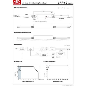 [PowerNex] Mean Well LPF-60-36 36V 1.67A 60.12W Single Output LED Switching Power Supply with PFC