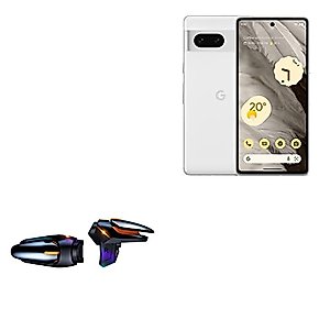 BoxWave Gaming Gear Compatible With Google Pixel 7 Pro - Touchscreen QuickTrigger Auto, Trigger Buttons Autofire Gaming Mobile FPS - Jet Black