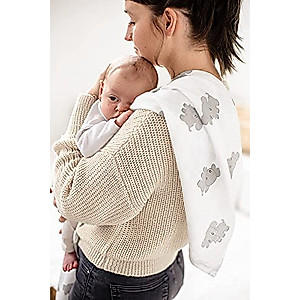 CuddleBug Muslin Baby Swaddle Blankets for Boys and Girls Size Large 4 x 4 Feet – Muslin Cotton 4 Pack (Safari Friends)