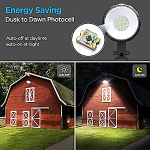 deerdance LED Barn Light Outdoor, 80W Dusk to Dawn Outdoor Lighting with Photocell 10000LM 5000K Daylight, IP65 Waterproof Street Light for Barn Yard Warehouse Outdoor Security Lighting, 2-Pack
