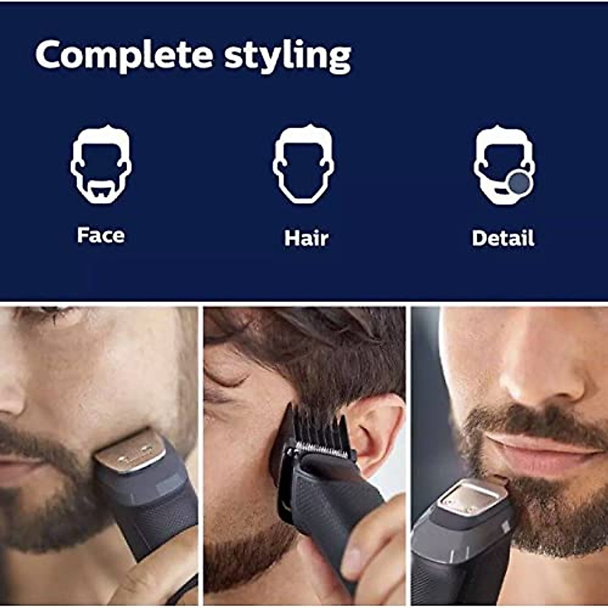 PHILIPS Norelco MG3910/40 Multigroom All-in-One Face and Hair Trimmer Series 3000, 15 attachments