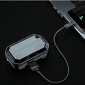 LIZHOUMIL Wireless Earbuds Environmental Noise Cancellation,A18 Bluetooth 5.1 in-Ear Headphones,Waterproof Stereo Earphones with Mic USB-C Charging Case,Built-in Mic Headset Bass for Sport Black