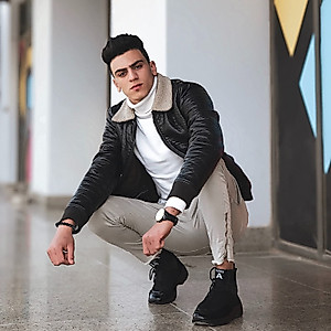 Black Obsidian Bracelet With Rainbow Luster Protection Bracelet for men women, Handmade Natural Gems Crystal Stone Black Bead Bracelet, Bring Happiness And Prosperity And Luck(Obsidian 12MM)