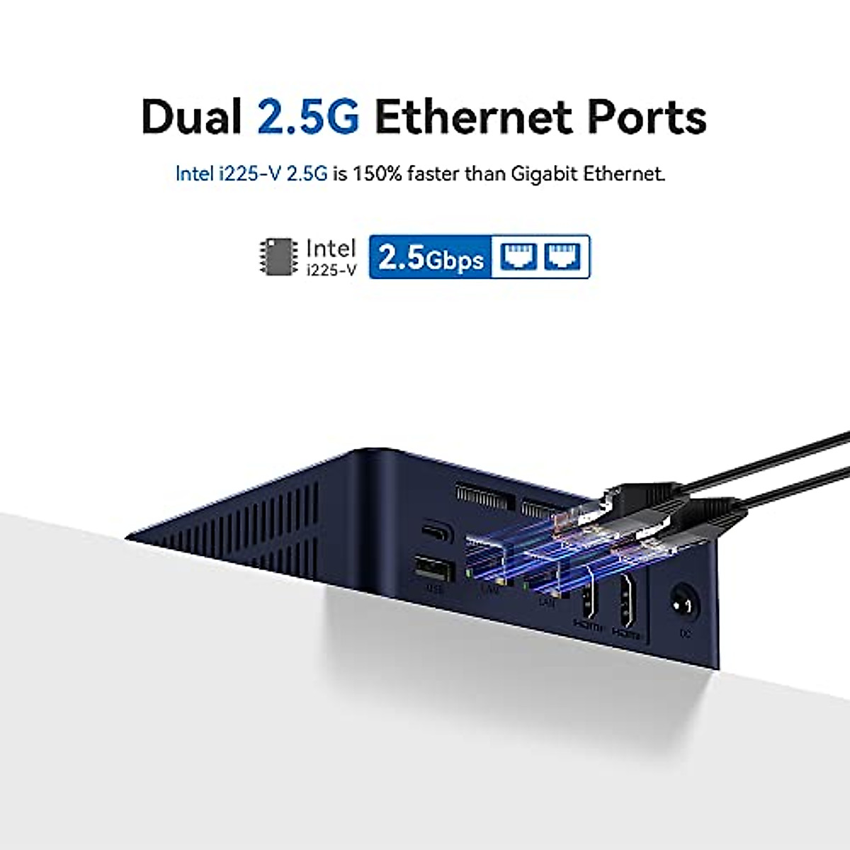 Beelink Dual 2.5GbE Network- Triple 4K Displays- 16GB DDR5 Mini PC, Intel 12th Core i3 N305 EQ12 Pro Support AV1 deconding, 500GB PCIex1 SSD, WIFI6, BT5.2, Office, Openwrt Mini Computers Grey