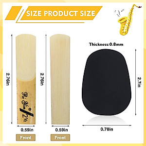 30 PCS Saxophone Reed Size Sax Reeds 2.5 Alto 2 1/2 Saxophone Reeds Alto Saxophone Reeds for Saxophone Alto Soprano Saxophone Reeds with Individual Case for Clarinet Soprano or Alto Sax