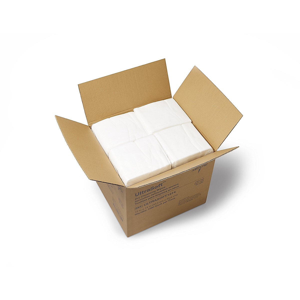 Medline Ultrasoft Dry Baby Wipes, Gentle Disposable Cleansing Cloths, 1,080 Count, Dry Wipe Size is 12 x 14 inches, Great for Sensitive Skin and can be used as Baby Washcloths, Incontinence Wipes