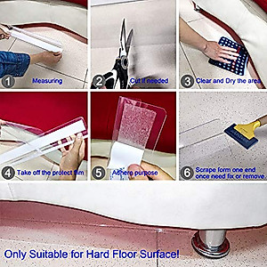 World Backyard Toy Blockers for Furniture - Clear Thin PVC Gap Bumper Under Couch, Sofa, Bed, Cabinet to Stop Small Things Going into. (Large 4.7'' High)