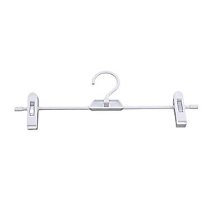 Mvude Cloth Clip Hanger Plastic Pant Hangers Space Saving for Pants Skirts Clothes,White