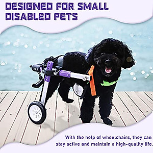 HobeyHove Adjustable Dog Wheelchair for Back Legs，Pet/Doggie Doggy Wheelchairs with Disabled Hind Legs Walking (XS-A)