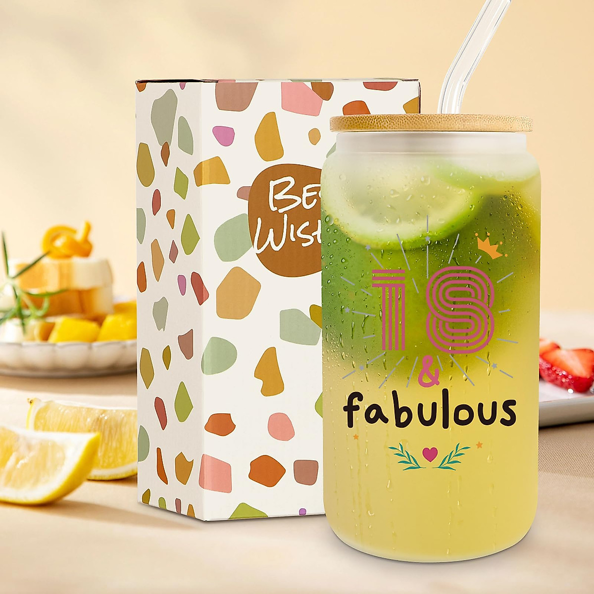 18th Birthday Gifts for Girls, Girls 18th Birthday Gifts, 2006 Birthday Gifts, Happy 18th Birthday Gifts for Her, Daughter, Niece, Granddaughter, 18th Birthday Decorations, 18 Fabulous Eighteen Gifts