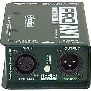 Radial Engineering R8001112 Pro AV1 Direct Box
