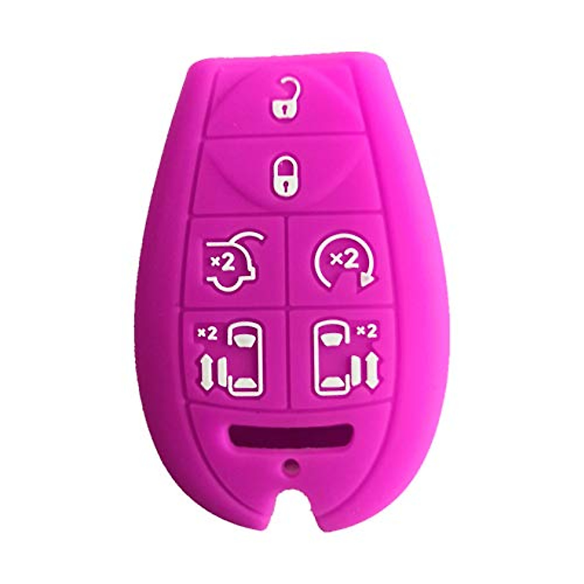 KAWIHEN Silicone Keyless Entry Key Fob Cover Replacement for Chrysler Town Country Dodge Grand Caravan Charger Challenger Durango Journey Ram Magnum Jeep M3N5WY783X 2701A-C01C 68043594AA 68043594AA