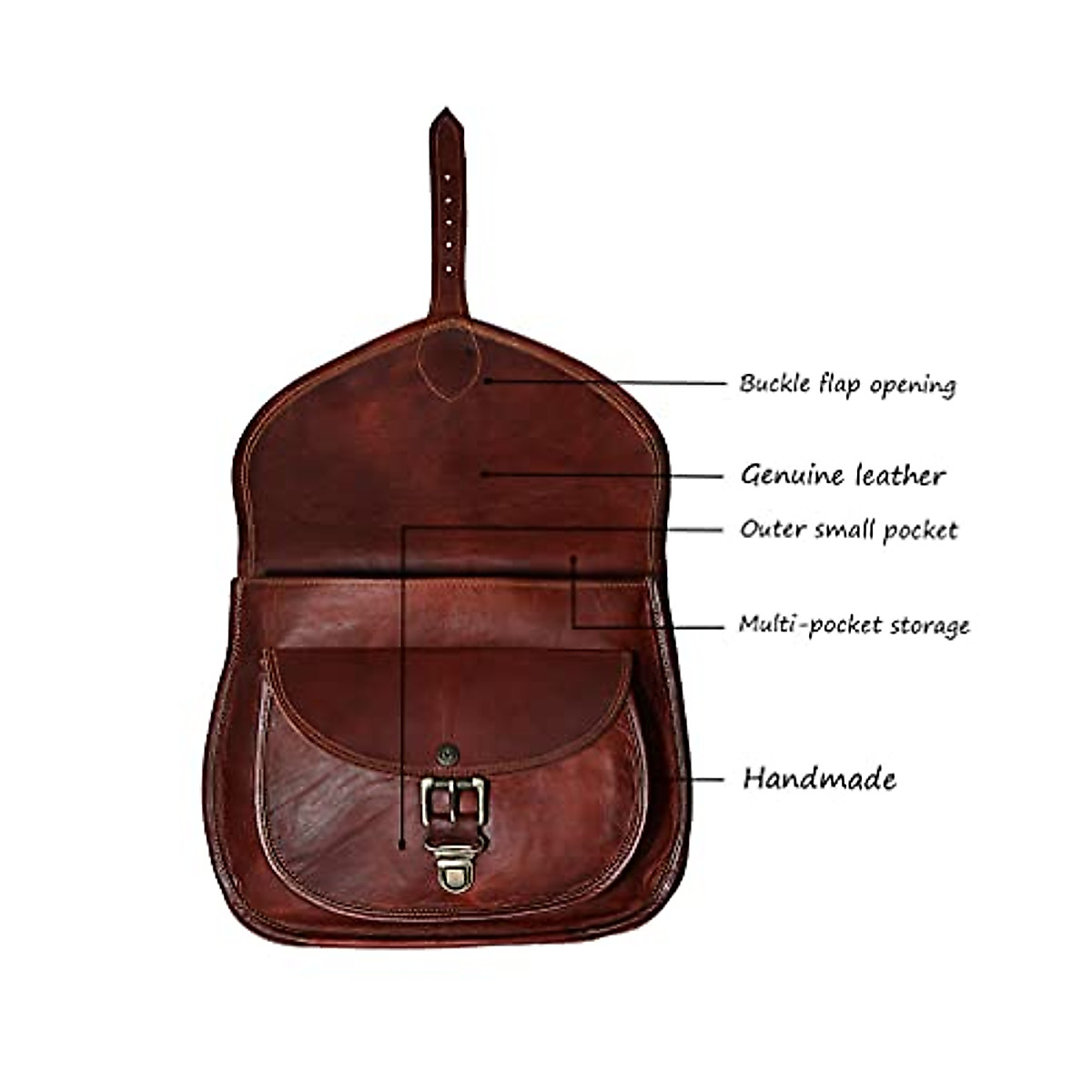 Women 13 Inch Vintage Style Genuine Brown Ladies Tote Travel Purse Leather Crossbody Shoulder Bag Leather Handmade Purse (Tan Brown)