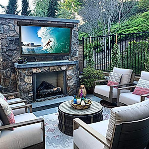 Hentex 40-43 Inch Outdoor TV Cover Waterproof with Zipper Flip Top TV cover (43 Inch) grey