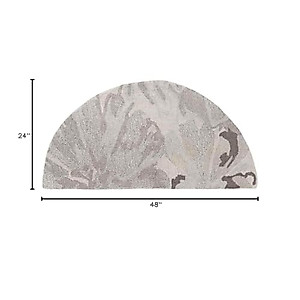 BROOKS DECOR Area Rugs, 2x4 Hearth Transitional Brown Area Rug Carpet for Living Room, Bedroom or Kitchen (2' x 4' Hearth)