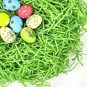 1/2 LB Easter Grass Basket Filler Recyclable Paper Shred for Easter Basket Filler Creative Eggs Decor Gift Wrap Crinkle & Filler Paper
