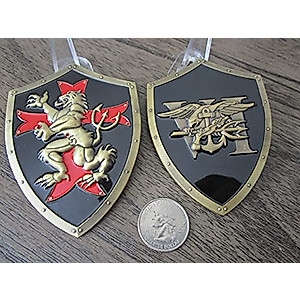 Set of Six Navy Seal Team Six Challenge Coins DEVGRU Squadrons Blue, Gold, Red, Silver, Grey & Black