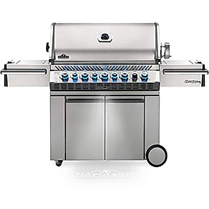 Napoleon PRO665RSIBNSS-3 Prestige PRO RSIB Natural Gas Grill, 665 sq.in. + Infrared Side and Rear Burners, Stainless Steel