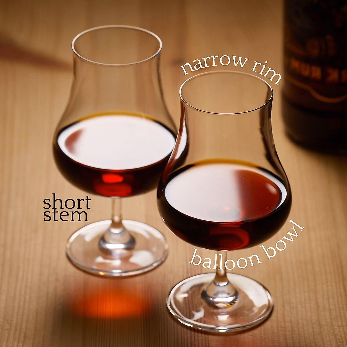 Hemswell Crystal Brandy Snifter Single - 220ml Snifter Glass for Cognac, Brandy, Rum - Elegant and Refined Sniffer Glass - Made in Europe - Suitable for Most Spirits