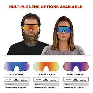 Ergodyne Skullerz AEGIR Safety Sunglasses, Mirrored Lens, ANSI z87.1