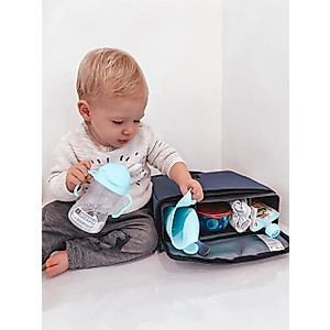 Dreambaby Grab 'n Go Travel Booster Seat with Storage Compartment, Tall Back for Added Comfort