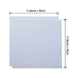 Jtnohx Soft White Felt, Flexible Felt Fabric for Toy Handwork, 12"x12" 20Pcs Felt Sheets 1.4mm Thick for DIY Craft and Sewing Projects