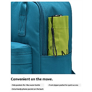 HotStyle BESTIE Mini Backpack Purse Small Bag with Multiple Pockets, Little Size Cute for Day Tirp, Travel & Everyday, Teal