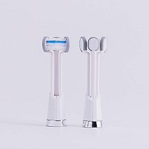 Triple Bristle Kids Sonic Toothbrush | 2 Pack Replacement Head Refill | 3-Sided Brushing to Clean Teeth and Gums | Dentist Created & Approved | Safe on Braces