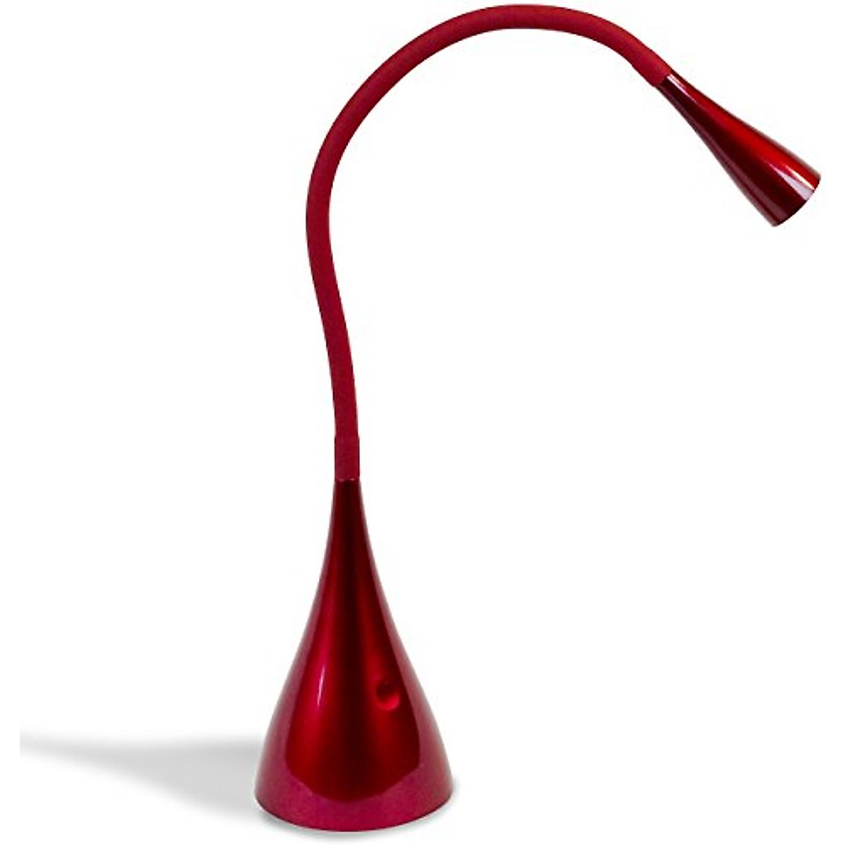 Newhouse Lighting NHGS-LED-RD Gooseneck LED Desk Lamp, USB Charging, Touch Dimming, 4.5" x 26" x 4.5", Red