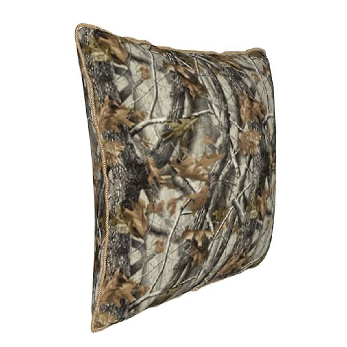 Augenstern Zippered Pillow Protectors Cover Case Mossy-Tree-Camo-Leaf Decorative Throw Pillow Cover Square Cushion Case 16"X16"