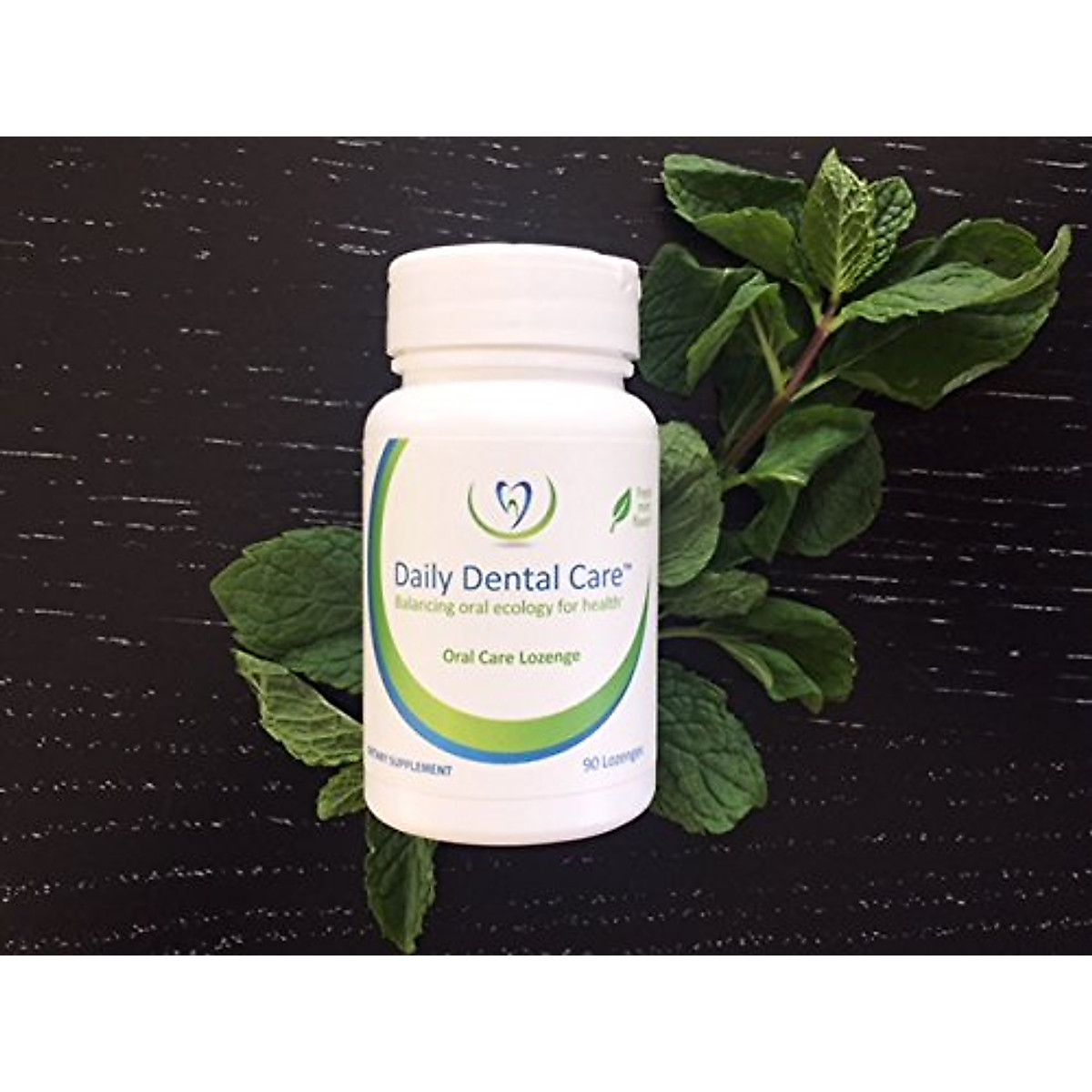 Daily Dental Care Fresh Mint Dental Mints - A Dental prebiotic Smart Mint - superpowering Good Oral Bacteria to Balance The Oral microbiome for Dental Health - 90ct