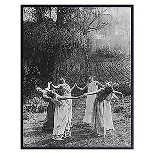 Witchy Pagan Wall Art & Decor - LARGE 11x14 - Witch Coven - Wiccan Wicca Decor - Gift for Witchcraft and Black Magic Fans - Gothic Pagan Wall Art - Goth Room Decor - Creepy Scary Vintage Picture Photo